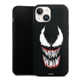 DeinDesign iPhone 14 Handy Slim Case extra d&uuml;nn Silikon Handyh&uuml;lle schwarz H&uuml;lle Venom Marvel Official Licensed Product Silikon Slim Case