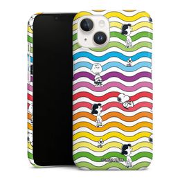 DeinDesign iPhone 14 Handy Premium Case Smartphone Handyh&uuml;lle Schutzh&uuml;lle gl&auml;nzend Snoopy Muster Peanuts Premium Case