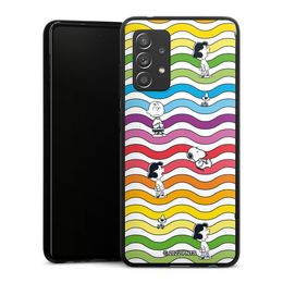 DeinDesign Galaxy A52 Handy Silikon H&uuml;lle Case schwarz Handyh&uuml;lle Snoopy Muster Peanuts