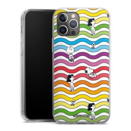 DeinDesign iPhone 12 Pro Handy Silikon H&uuml;lle Case transparent Handyh&uuml;lle Snoopy Muster Peanuts Silikon Case