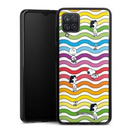 DeinDesign Galaxy A12 Handy Silikon H&uuml;lle Case schwarz Handyh&uuml;lle Muster Peanuts Snoopy
