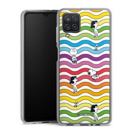 DeinDesign Galaxy A12 Handy Silikon H&uuml;lle Case transparent Handyh&uuml;lle Muster Peanuts Snoopy Silikon Case
