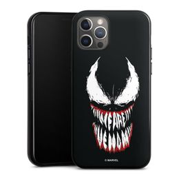 DeinDesign iPhone 12 Pro Handy Silikon H&uuml;lle Case schwarz Handyh&uuml;lle Venom Marvel Official Licensed Product