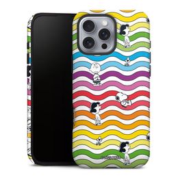 DeinDesign iPhone 16 Pro Max Handy Panzer Handyh&uuml;lle robuste Outdoor H&uuml;lle Schutzh&uuml;lle matt Snoopy Muster Peanuts Tough Case
