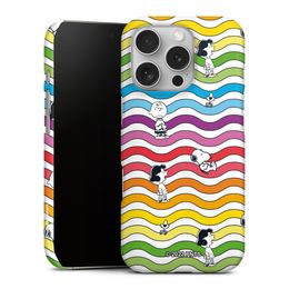 DeinDesign iPhone 16 Pro Handy Premium Case Smartphone Handyh&uuml;lle Schutzh&uuml;lle gl&auml;nzend Snoopy Muster Peanuts Premium Case
