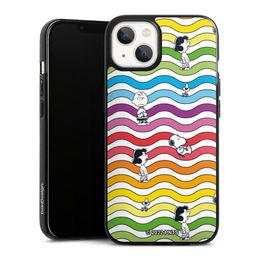 DeinDesign iPhone 13 Handy Silikon H&uuml;lle Case schwarz Handyh&uuml;lle Snoopy Muster Peanuts