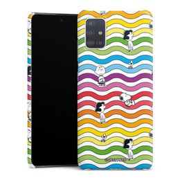 DeinDesign Galaxy A51 Handy Premium Case Smartphone Handyh&uuml;lle Schutzh&uuml;lle gl&auml;nzend Snoopy Muster Peanuts Premium Case