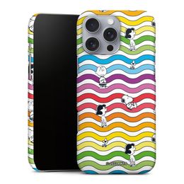 DeinDesign iPhone 16 Pro Max Handy Premium Case Smartphone Handyh&uuml;lle Schutzh&uuml;lle gl&auml;nzend Snoopy Muster Peanuts Premium Case