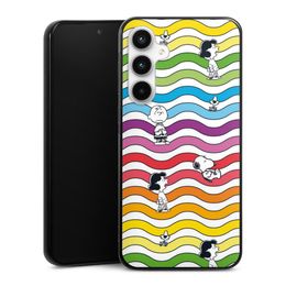 DeinDesign Galaxy A35 5G Handy Silikon H&uuml;lle Case schwarz Handyh&uuml;lle Snoopy Muster Peanuts