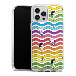 DeinDesign iPhone 13 Pro Max Handy Silikon H&uuml;lle Case transparent Handyh&uuml;lle Snoopy Muster Peanuts Silikon Case