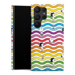 DeinDesign Galaxy S23 Ultra Handy Premium Case Smartphone Handyh&uuml;lle Schutzh&uuml;lle gl&auml;nzend Snoopy Muster Peanuts Premium Case