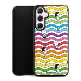 DeinDesign Galaxy A55 5G Handy Silikon H&uuml;lle Case schwarz Handyh&uuml;lle Snoopy Muster Peanuts