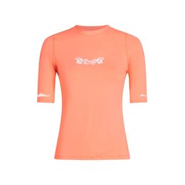 O`Neill O'neill Funktionsshirt 'Skins' Damen Gr&ouml;&szlig;e L apricot / wei&szlig;
