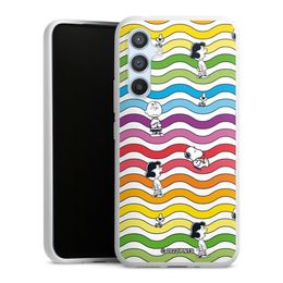 DeinDesign Galaxy A54 5G Handy Silikon H&uuml;lle Case wei&szlig; Handyh&uuml;lle Snoopy Muster Peanuts Silikon Case