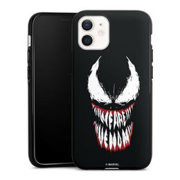 DeinDesign iPhone 12 Handy Silikon H&uuml;lle Case schwarz Handyh&uuml;lle Venom Marvel Official Licensed Product