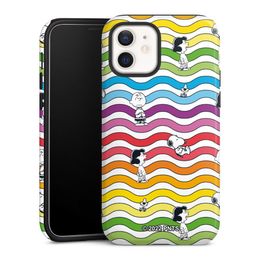 DeinDesign iPhone 12 mini Handy Panzer Handyh&uuml;lle robuste Outdoor H&uuml;lle Schutzh&uuml;lle gl&auml;nzend Snoopy Muster Peanuts Tough Case