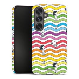 DeinDesign Galaxy S25 Handy Panzer Handyh&uuml;lle robuste Outdoor H&uuml;lle Schutzh&uuml;lle gl&auml;nzend Snoopy Muster Peanuts Tough Case