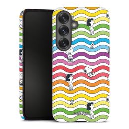 DeinDesign Galaxy S25 Handy Panzer Handyh&uuml;lle robuste Outdoor H&uuml;lle Schutzh&uuml;lle matt Snoopy Muster Peanuts Tough Case