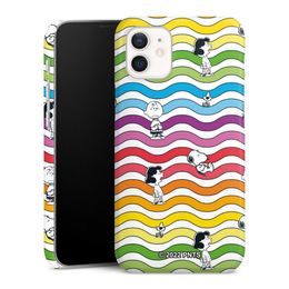 DeinDesign iPhone 12 mini Handy Premium Case Smartphone Handyh&uuml;lle Schutzh&uuml;lle gl&auml;nzend Snoopy Muster Peanuts Premium Case