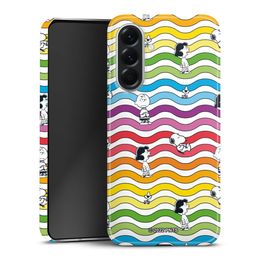 DeinDesign Galaxy A56 5G Handy Premium Case Smartphone Handyh&uuml;lle Schutzh&uuml;lle gl&auml;nzend Snoopy Muster Peanuts Premium Case