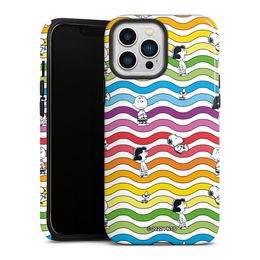 DeinDesign iPhone 13 Pro Max Handy Panzer Handyh&uuml;lle robuste Outdoor H&uuml;lle Schutzh&uuml;lle gl&auml;nzend Snoopy Muster Peanuts Tough Case