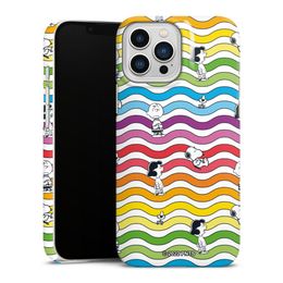 DeinDesign iPhone 13 Pro Max Handy Premium Case Smartphone Handyh&uuml;lle Schutzh&uuml;lle gl&auml;nzend Snoopy Muster Peanuts Premium Case