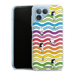DeinDesign Fairphone 5 Handy Silikon H&uuml;lle Case transparent Handyh&uuml;lle Snoopy Muster Peanuts Silikon Case
