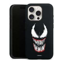 DeinDesign iPhone 15 Pro Handy Panzer Handyh&uuml;lle robuste Outdoor H&uuml;lle Schutzh&uuml;lle matt Venom Marvel Official Licensed Product Tough Case