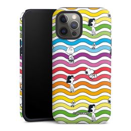 DeinDesign iPhone 12 Pro Handy Panzer Handyh&uuml;lle robuste Outdoor H&uuml;lle Schutzh&uuml;lle matt Snoopy Muster Peanuts Tough Case