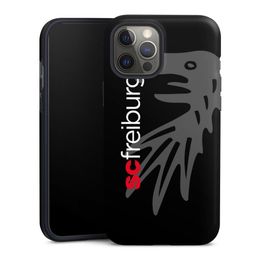 DeinDesign iPhone 12 Pro Handy Panzer Handyh&uuml;lle robuste Outdoor H&uuml;lle Schutzh&uuml;lle matt Logo Sc Freiburg Official Licensed Product Tough Case
