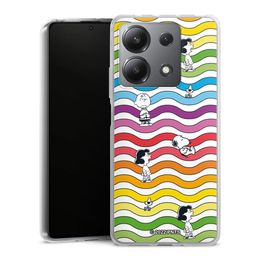 DeinDesign Xiaomi Redmi Note 13 5G Handy Silikon H&uuml;lle Case transparent Handyh&uuml;lle Snoopy Muster Peanuts Silikon Case