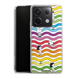 DeinDesign Xiaomi Redmi Note 13 Pro 5G Handy Silikon H&uuml;lle Case transparent Handyh&uuml;lle Snoopy Muster Peanuts Silikon Case