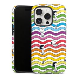DeinDesign iPhone 15 Pro Handy Panzer Handyh&uuml;lle robuste Outdoor H&uuml;lle Schutzh&uuml;lle matt Snoopy Muster Peanuts Tough Case