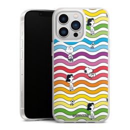 DeinDesign iPhone 13 Pro Handy Silikon H&uuml;lle Case transparent Handyh&uuml;lle Snoopy Muster Peanuts Silikon Case