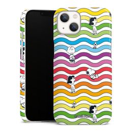 DeinDesign iPhone 13 Handy Premium Case Smartphone Handyh&uuml;lle Schutzh&uuml;lle gl&auml;nzend Snoopy Muster Peanuts Premium Case
