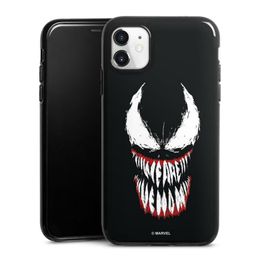 DeinDesign iPhone 11 Handy Silikon H&uuml;lle Case schwarz Handyh&uuml;lle Venom Marvel Official Licensed Product