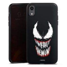 DeinDesign iPhone Xr Handy Silikon H&uuml;lle Case schwarz Handyh&uuml;lle Venom Marvel Official Licensed Product