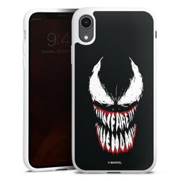 DeinDesign iPhone Xr Handy Silikon H&uuml;lle Case wei&szlig; Handyh&uuml;lle Venom Marvel Official Licensed Product Silikon Case