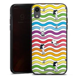 DeinDesign iPhone Xr Handy Silikon H&uuml;lle Case schwarz Handyh&uuml;lle Snoopy Muster Peanuts