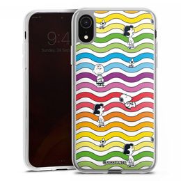 DeinDesign iPhone Xr Handy Silikon H&uuml;lle Case transparent Handyh&uuml;lle Snoopy Muster Peanuts Silikon Case