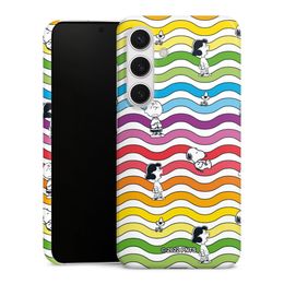 DeinDesign Galaxy S24 Handy Premium Case Smartphone Handyh&uuml;lle Schutzh&uuml;lle gl&auml;nzend Snoopy Muster Peanuts Premium Case