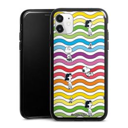 DeinDesign iPhone 11 Handy Silikon H&uuml;lle Case schwarz Handyh&uuml;lle Snoopy Peanuts Muster