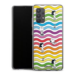 DeinDesign Galaxy A32 4G Handy Silikon H&uuml;lle Case transparent Handyh&uuml;lle Snoopy Muster Peanuts Silikon Case