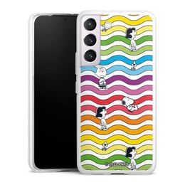 DeinDesign Galaxy S22 Handy Silikon H&uuml;lle Case transparent Handyh&uuml;lle Snoopy Muster Peanuts Silikon Case