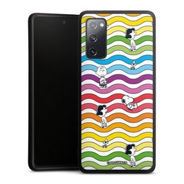 DeinDesign Galaxy S20 FE Handy Premium Silikon H&uuml;lle Handyh&uuml;lle schwarz Case Muster Peanuts Snoopy Silikon Premium Case