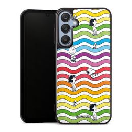 DeinDesign Galaxy A25 5G Handy Silikon H&uuml;lle Case schwarz Handyh&uuml;lle Snoopy Muster Peanuts