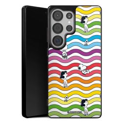 DeinDesign Galaxy S25 Ultra Handy Silikon H&uuml;lle Case schwarz Handyh&uuml;lle Snoopy Muster Peanuts
