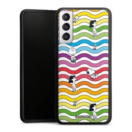 DeinDesign Galaxy S21 5G Handy Premium Silikon H&uuml;lle Handyh&uuml;lle schwarz Case Snoopy Muster Peanuts Silikon Premium Case