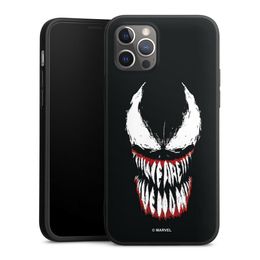 DeinDesign iPhone 12 Pro Handy Premium Silikon H&uuml;lle Handyh&uuml;lle schwarz Case Venom Marvel Official Licensed Product Silikon Premium Case