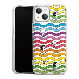 DeinDesign iPhone 13 Mini Handy Slim Case Silikon Handyh&uuml;lle transparent H&uuml;lle extra d&uuml;nn Snoopy Muster Peanuts Silikon Slim Case